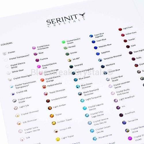 Serinity Crystals Chart | Flat Back Crystals